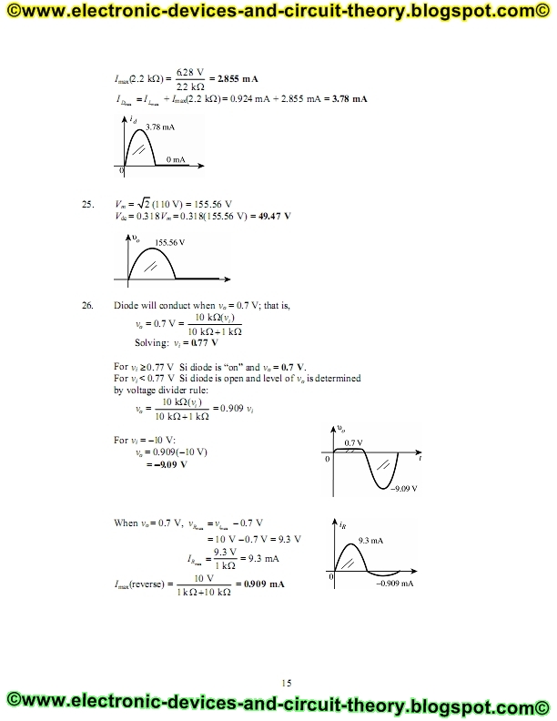 ELECTRONIC Devices AND Circuit theory Solution: Chapter 2 - Solution Of Numericals- Electronics ...