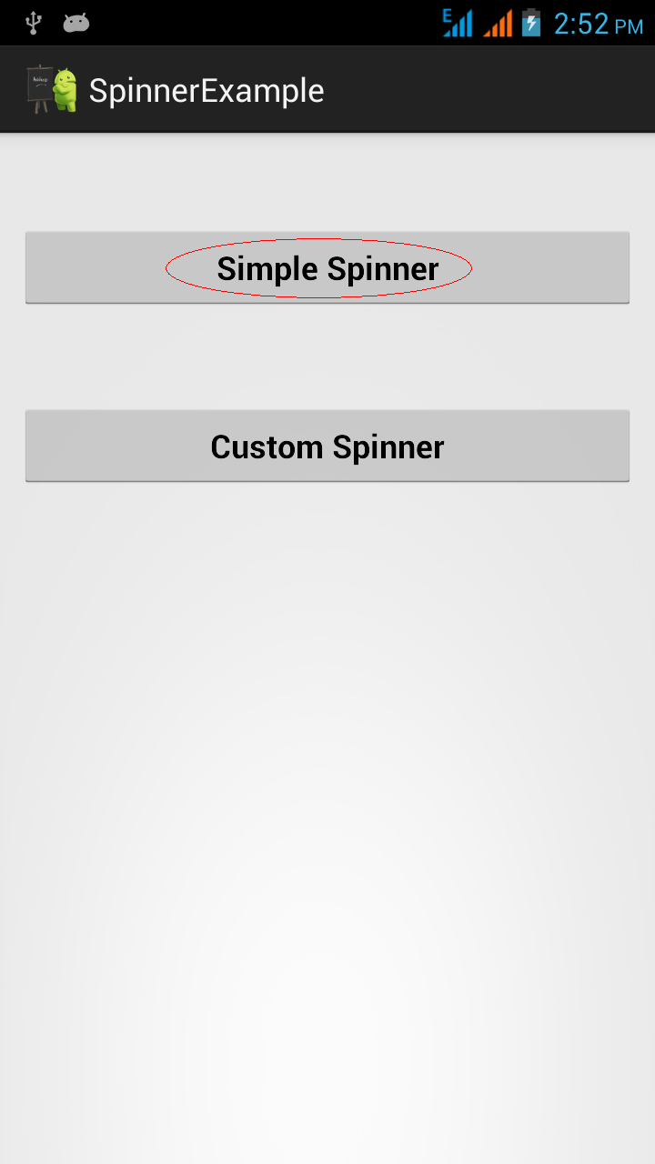 Android Development And Discussion: Spinner Example