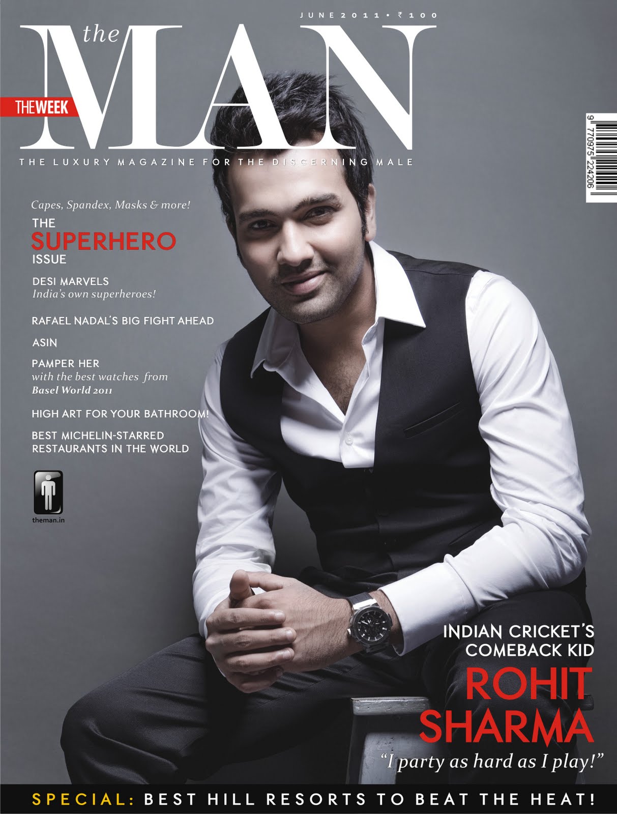 VIR DAS ON THE MAN MAGAZINE SEPTEMBER ISSUE 2011: ROHITSHARMA ...
