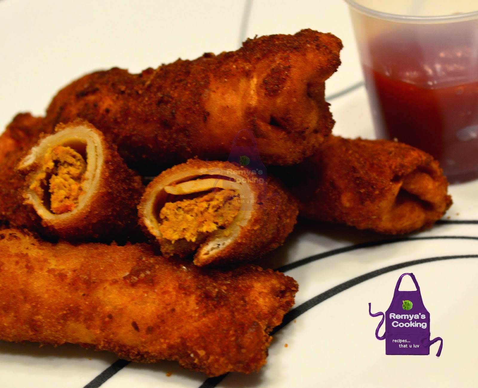 Remya's Baking : Chicken spring rolls