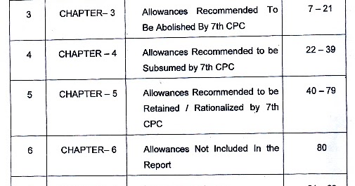 7th CPC Report of the Committee on Allowances ~ CENTRAL GOVERNMENT SERVANTS