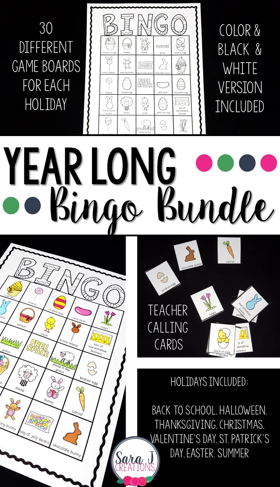 Play Bingo All Year Long | Sara J Creations