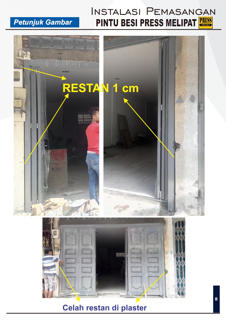 PINTU BESI PRESS RUKO: Cara Pemasangan Pintu Besi Press Melipat Ruko