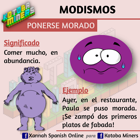 Xannah Spanish Online: Idioms: ponerse morado