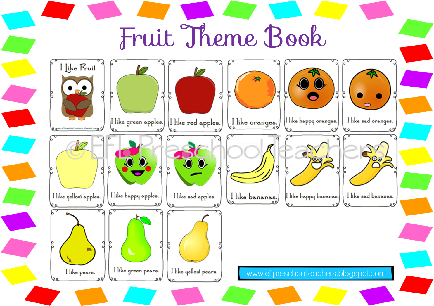 ESL/EFL Preschool Teachers: Fruit Theme for the Preschool ELL