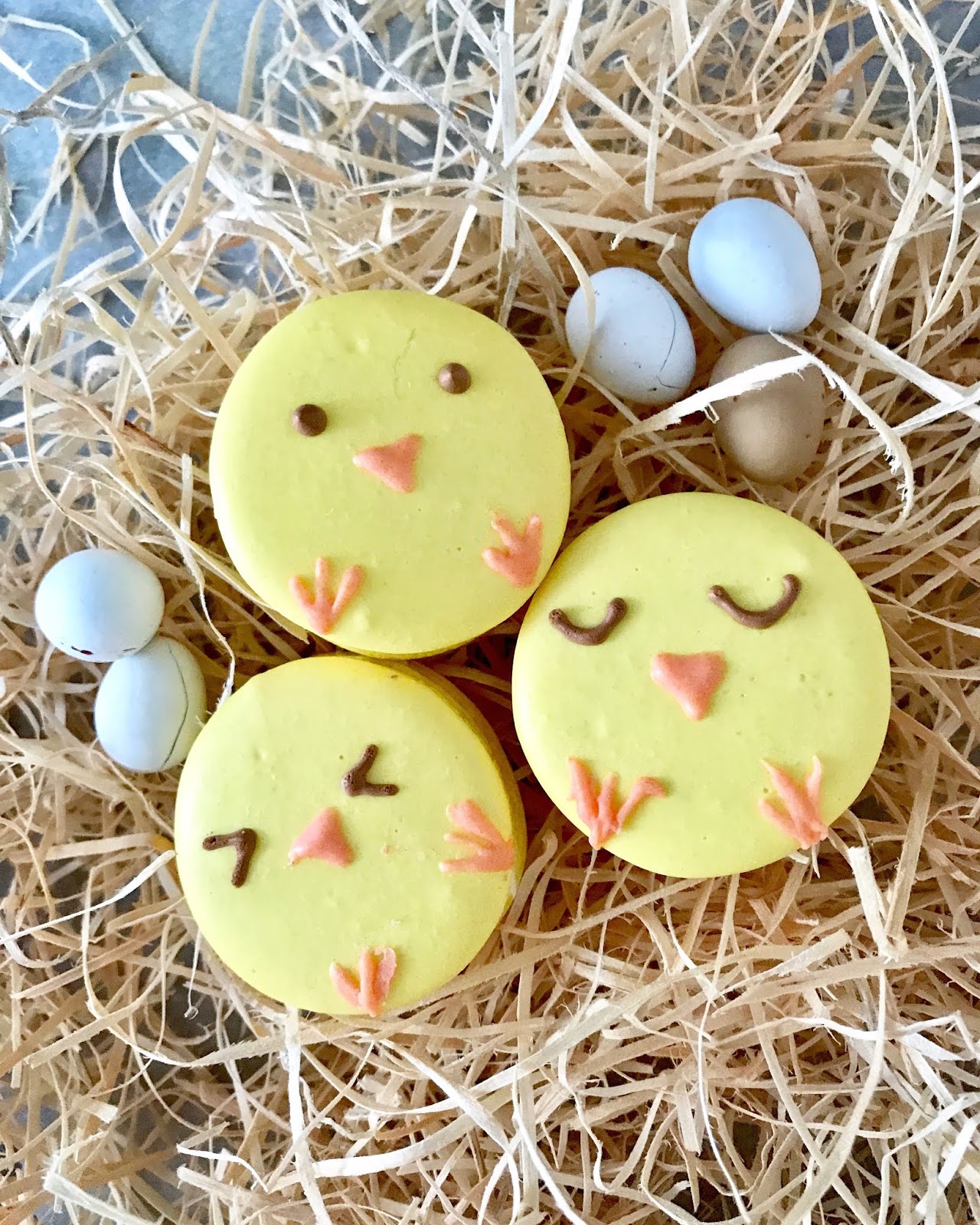 Easter Baby Chick Macarons
