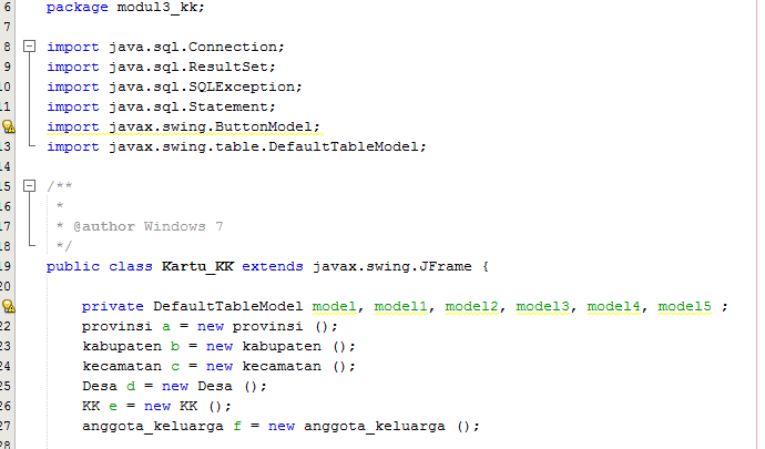 Form Database Kartu Keluarga