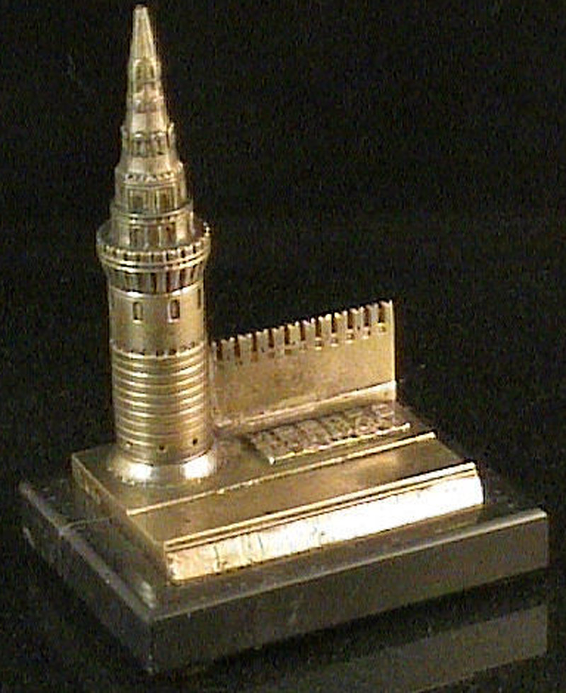 Building Collector: Russian Brass Buildings on Marble Bases