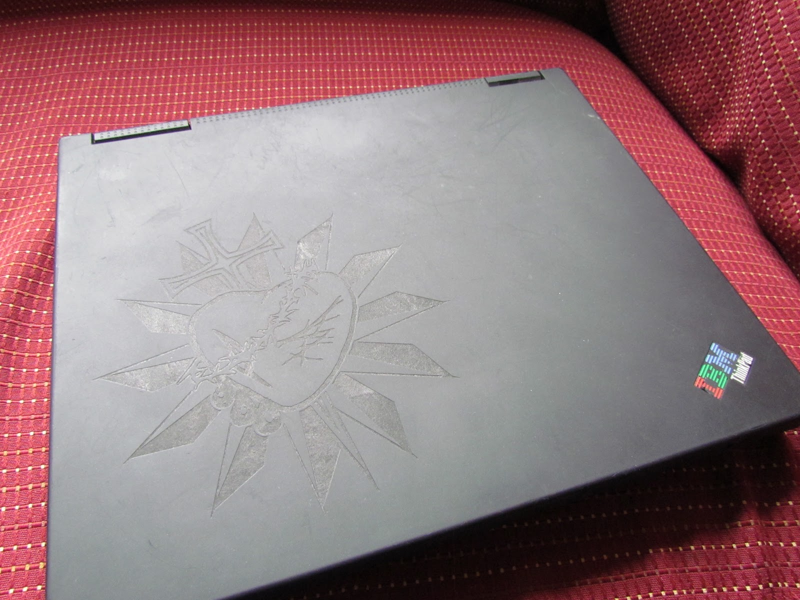 weasels go narf: Laptop Engraving: Sacred Heart