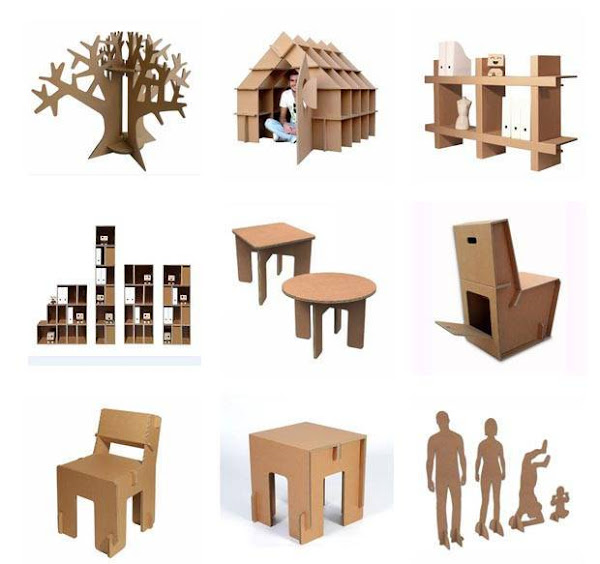 MUEBLES ECOLÓGICOS DE CARTÓN RECICLADOS | Ecología