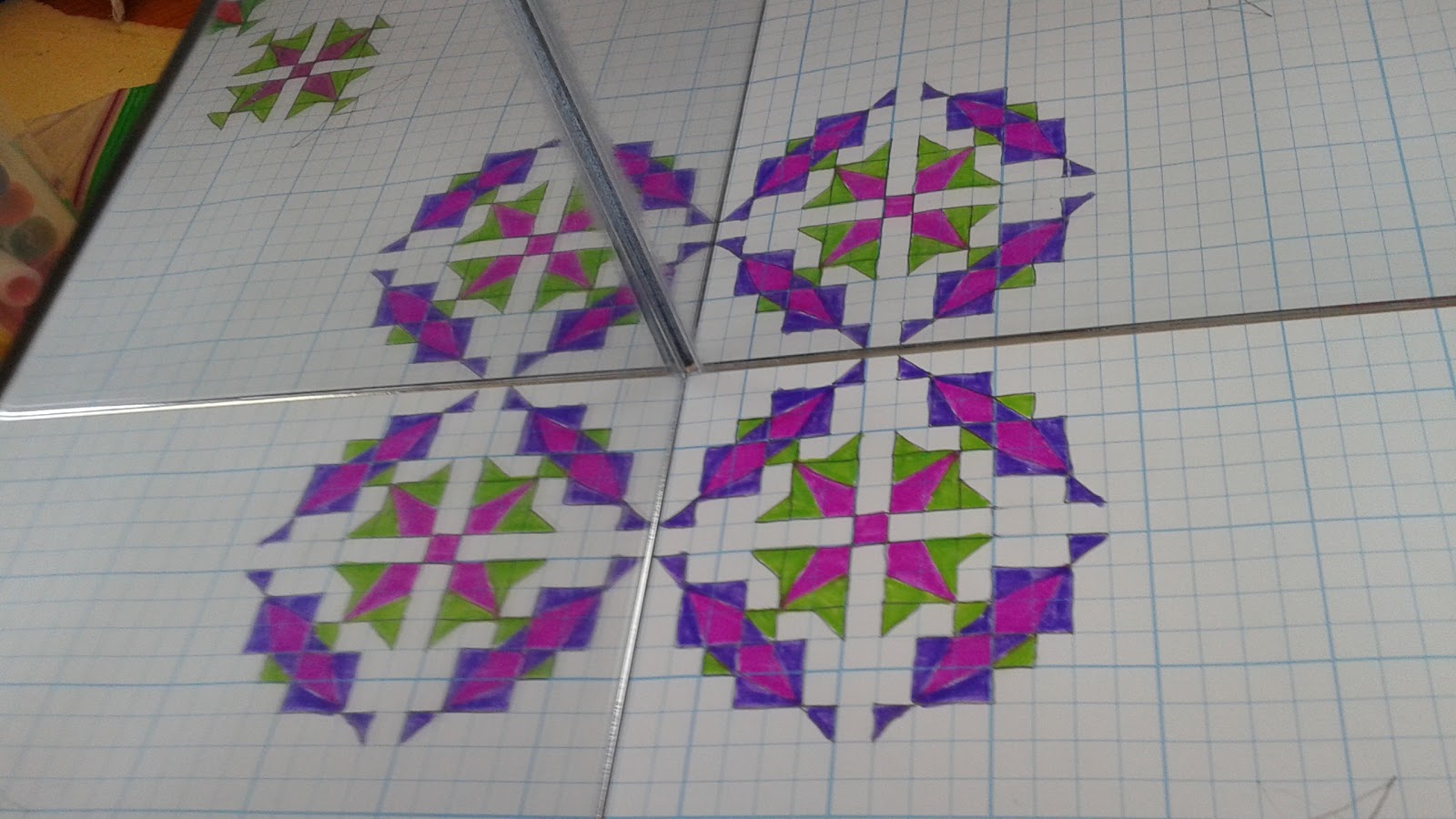 Websterquilt: Designing a Pattern Using Mirrors
