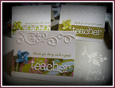 Lakeside Stamping: Teacher Cards