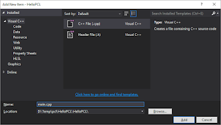 dominoc925: Set up Visual Studio to use the All-in-one Point Cloud Library PCL