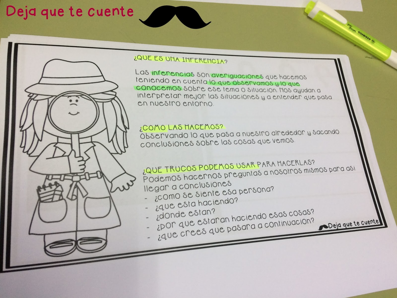 Deja que te cuente...: Aprendemos a hacer inferencias