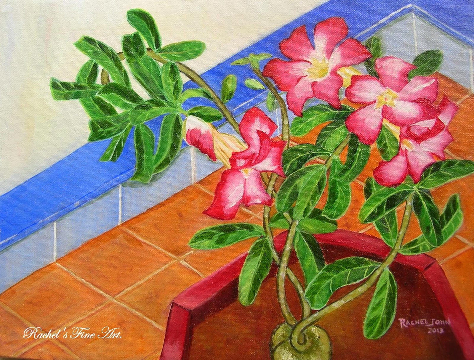 My experiments with colours: "THE DESERT ROSE" - A Study on Composition