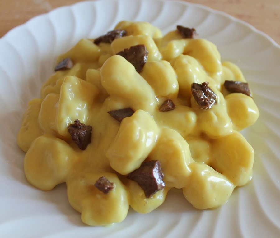 CorradoT: Gnocchi con fegato di coniglio e salsa gourmet al curry