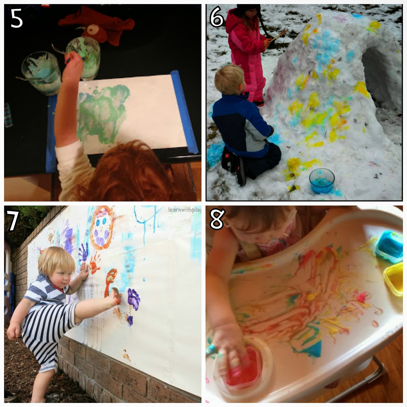 Learn with Play at Home: 8 Toddler Painting Activities