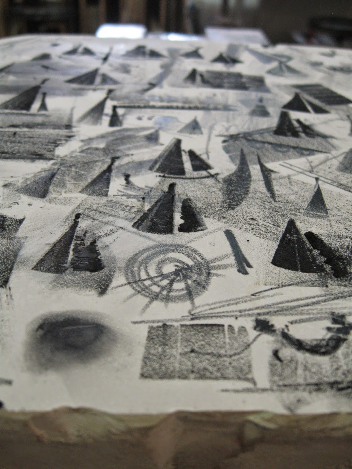 kath the artist: Introduction to Stone Lithography at londonprintstudio