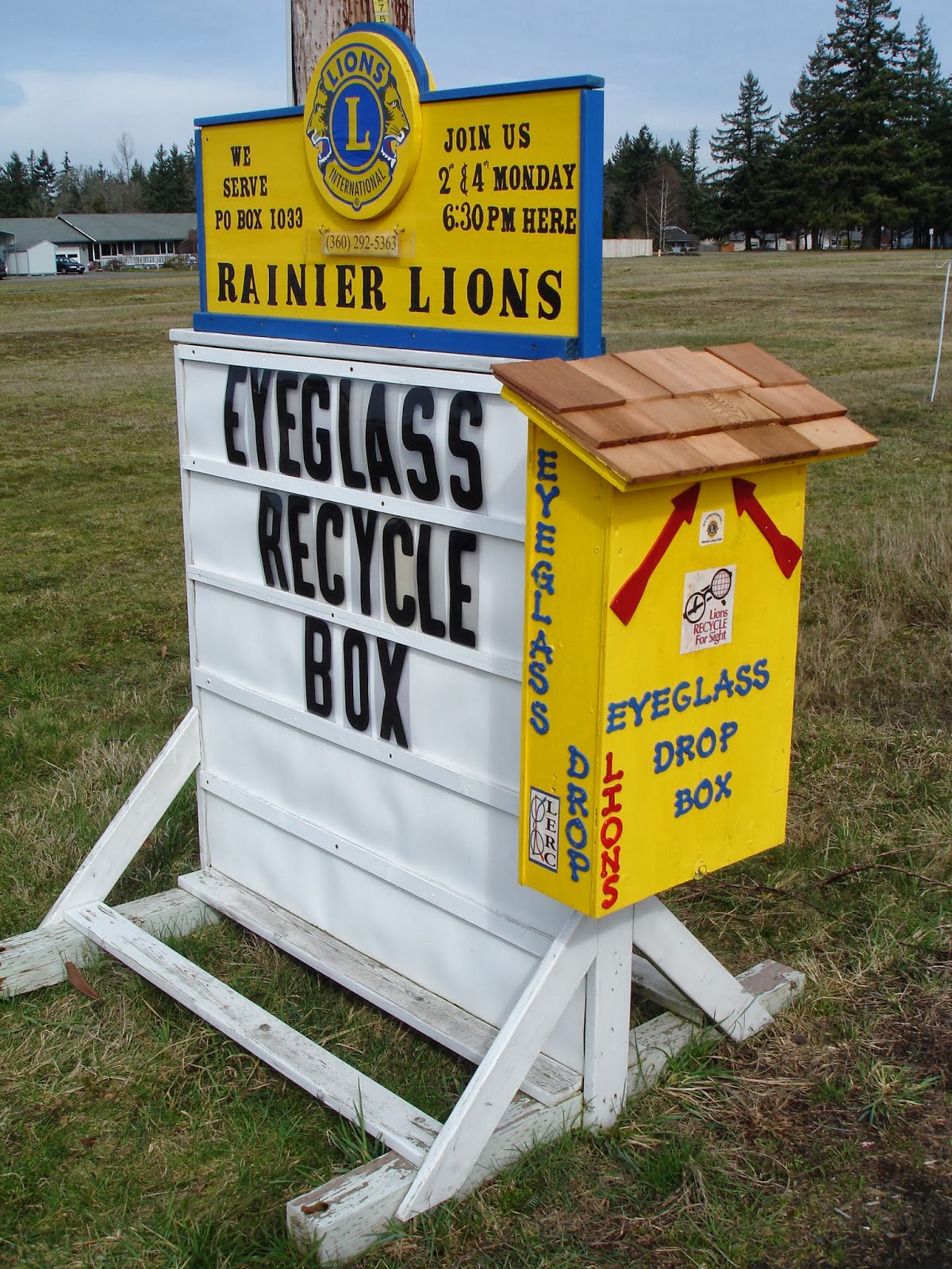 Rainier Lions Club: First Eyeglass Recycle Drop-Off Collection