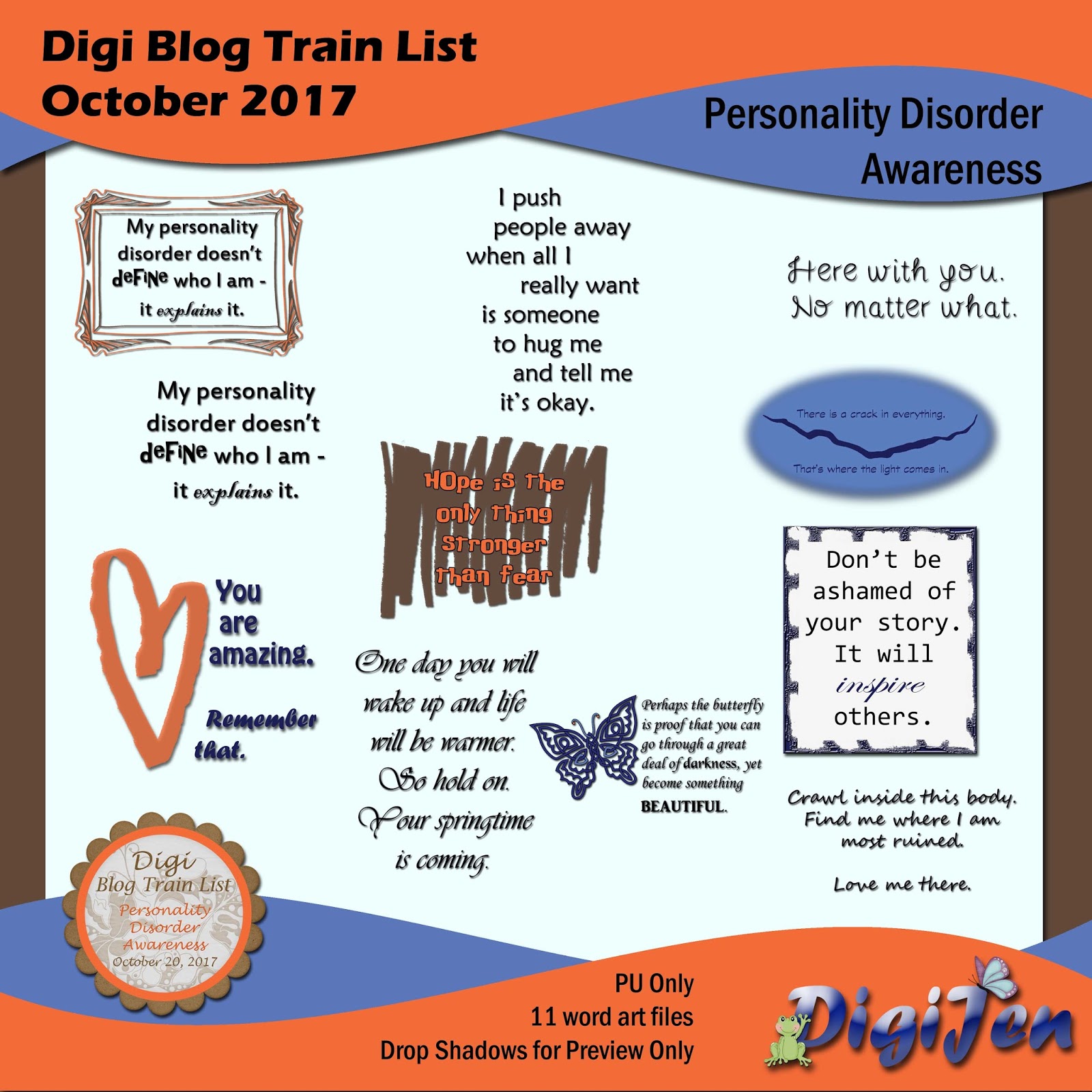 DigiJen Scraps: DBTL: Personality Disorders