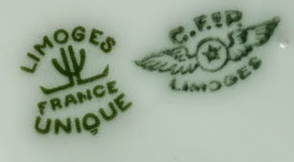 Art Deco Limoges Porcelain : CF & P Limoges mark history & backstamps