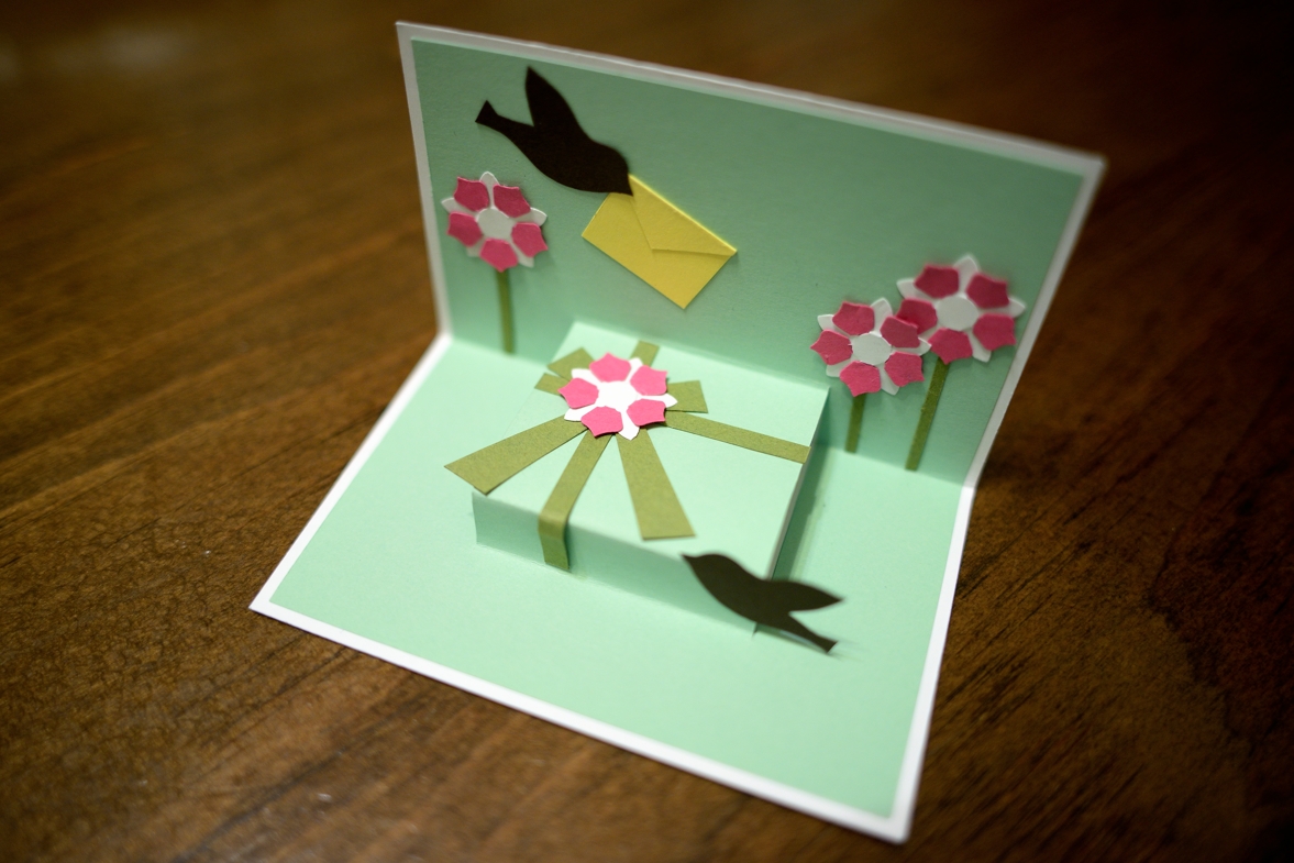 paper and plates: Gift Pop-Up Card