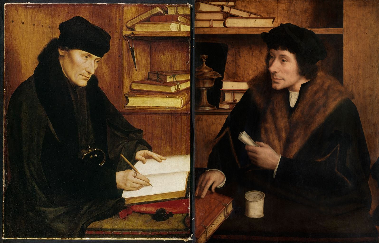 Quentin Matsys: Portrait of Erasmus and Peter Gills (1517)