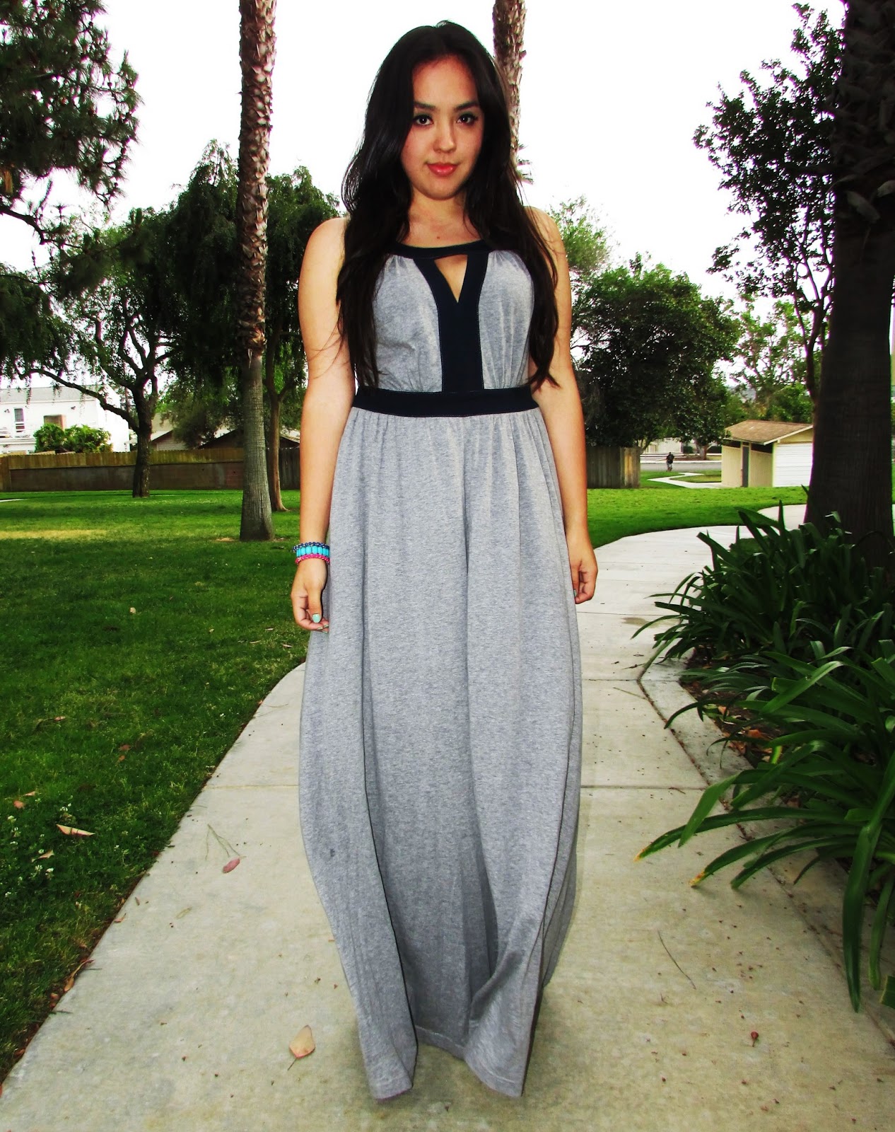 Mix and Match the F word: Two-Tone Maxi Dress