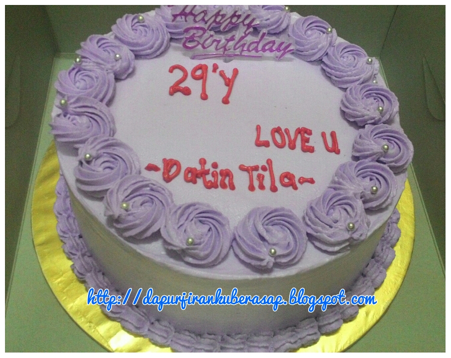 Sweet red cherry: ORDER KEK BIRTHDAY: YAM SPONGE CAKE