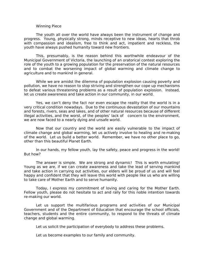 oration piece - philippin news collections