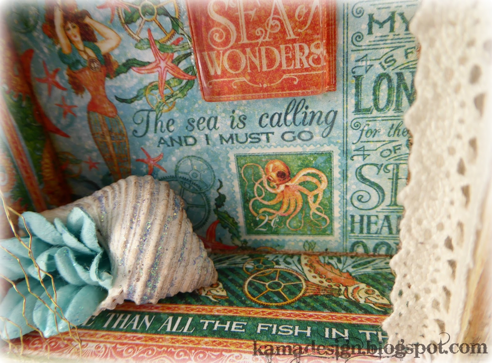 kamadesign - confessions of a crafter: Altered seathemed box for GDT spot