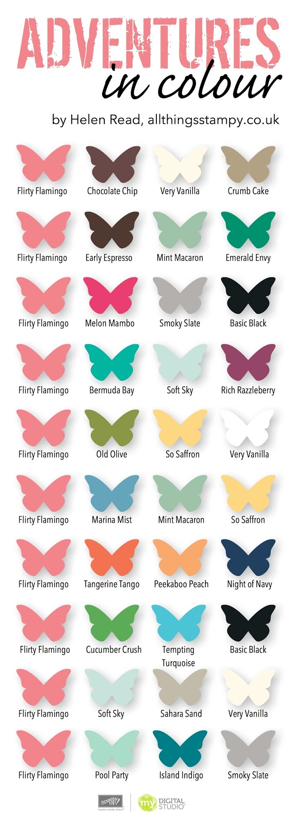 All Things Stampy: Mix It Up Monday: 50 colour combinations using 2016 ...