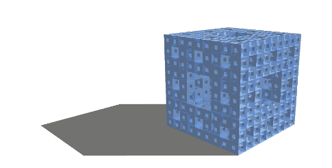 Esponjas de Menger en Realidad Aumentada
