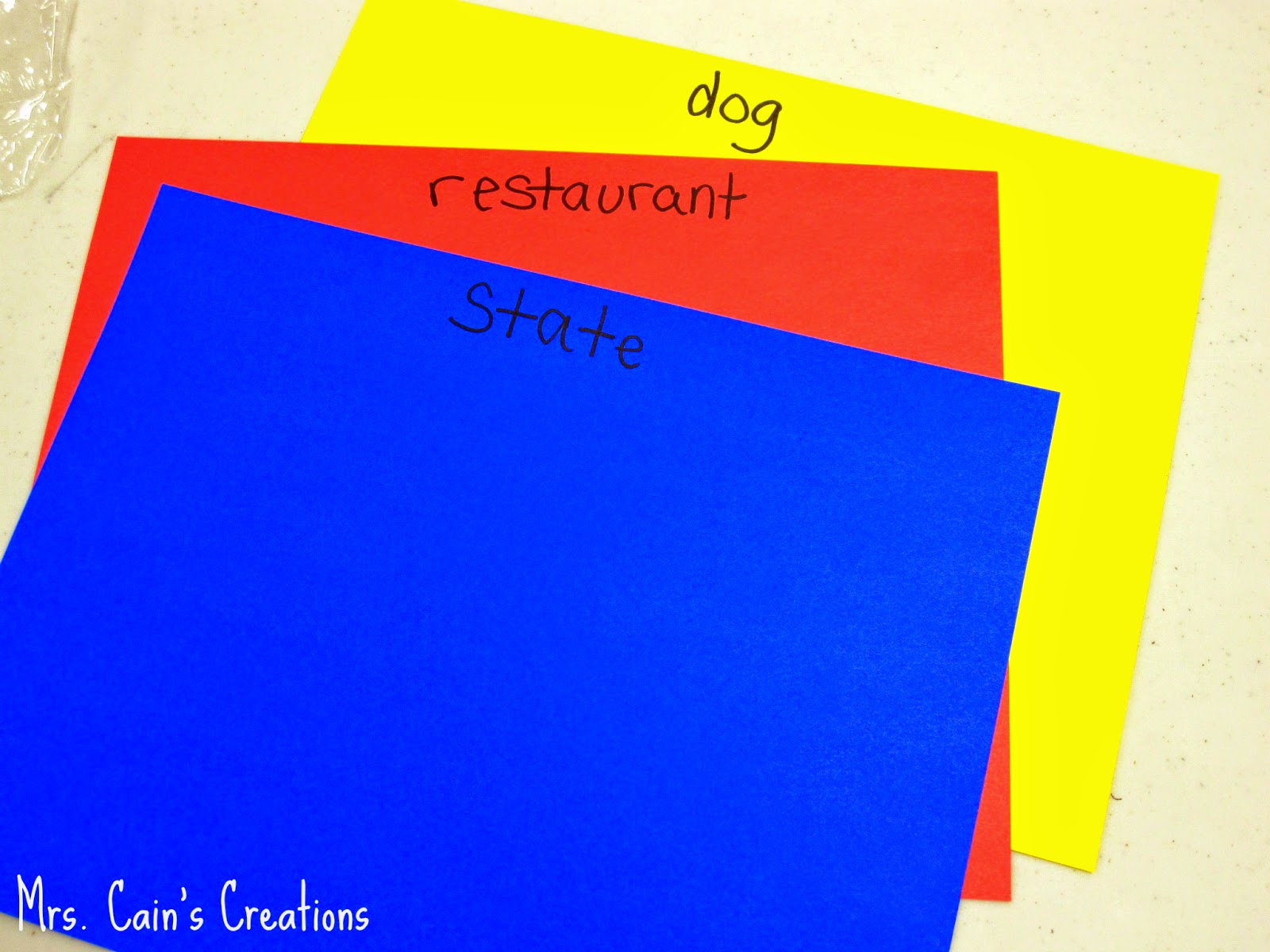 Mrs. Cain's Creations: Totally Random Proper Noun Activity