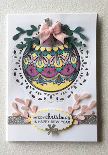 distINKtive STAMPING designs : Beautiful Baubles Card for Christmas