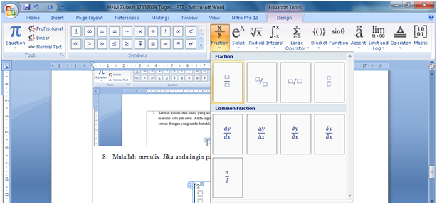 Helvi Zulasri: Cara Membuat Matriks di Microsoft Word