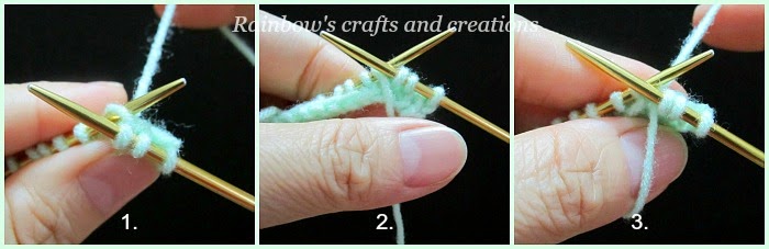 Rainbow's Crafts and Creations: How to Knit the Double-Loop Stitch