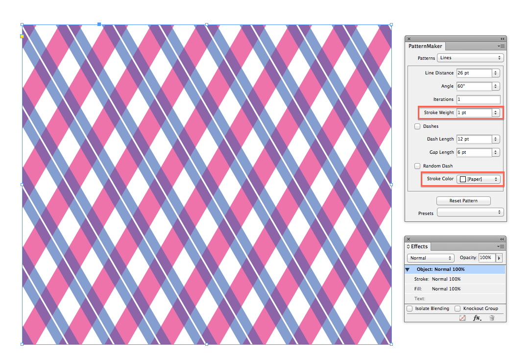 Document Geek: How to Make an Argyle Pattern in InDesign