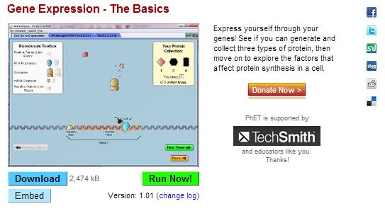 Virtual Biology Simulations using PhET: How To Use