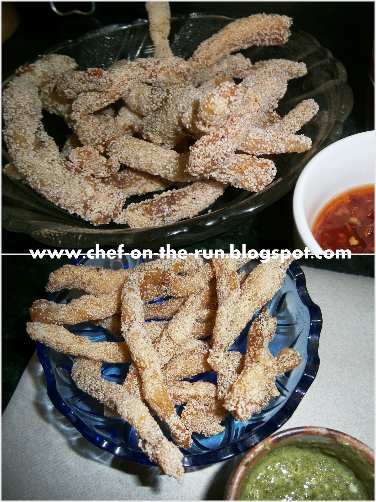 Semolina Crusted Fish straws
