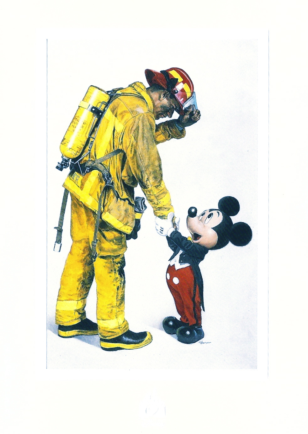 My Favorite Disney Postcards: Mickey Mouse and the Firefighter