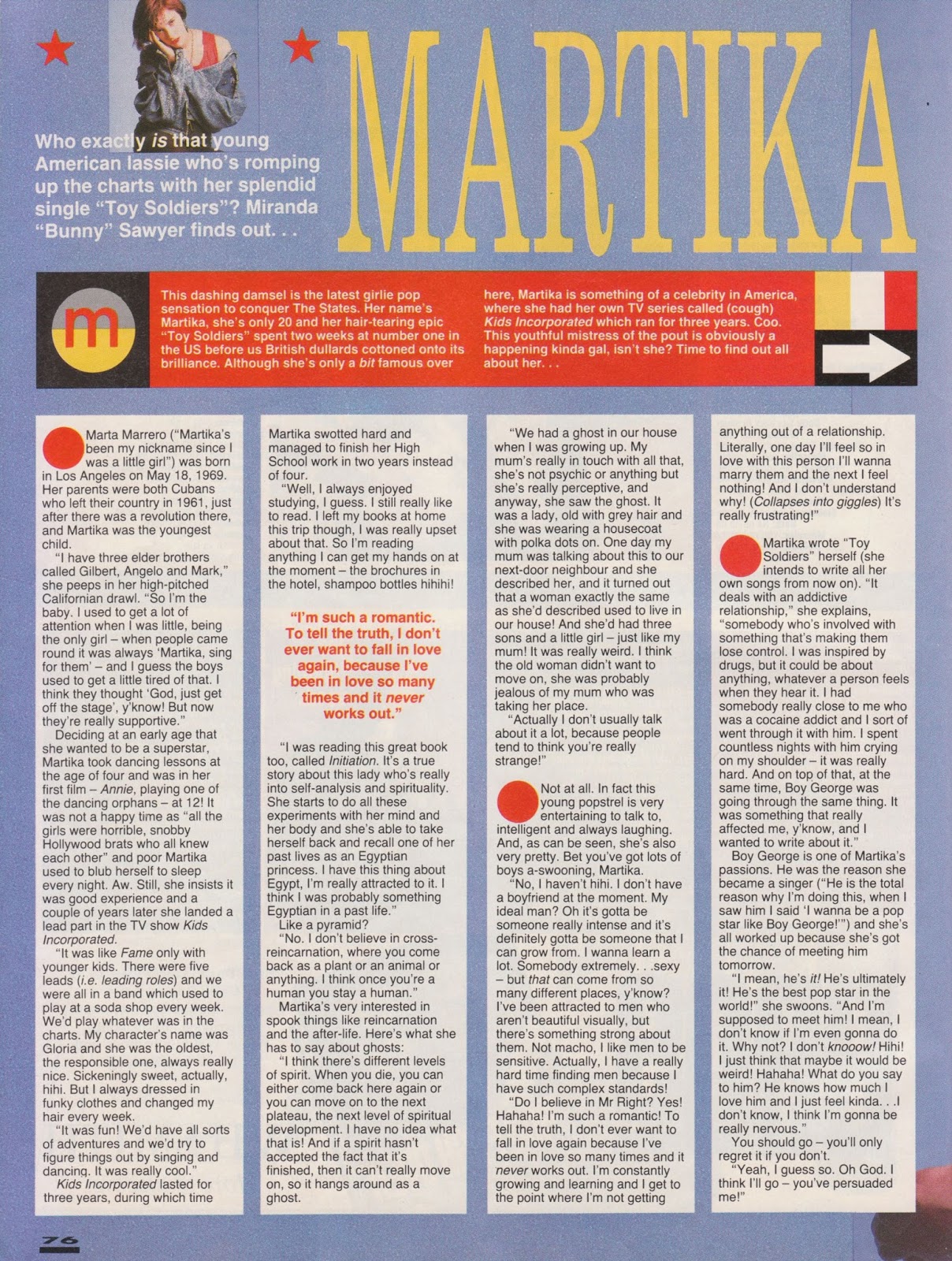 Top Of The Pop Culture 80s: Martika - Smash Hits 1989