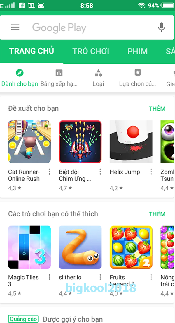 Tải CH PLay - Ứng Dụng Tải Game, Apps Hay Cho Máy Android