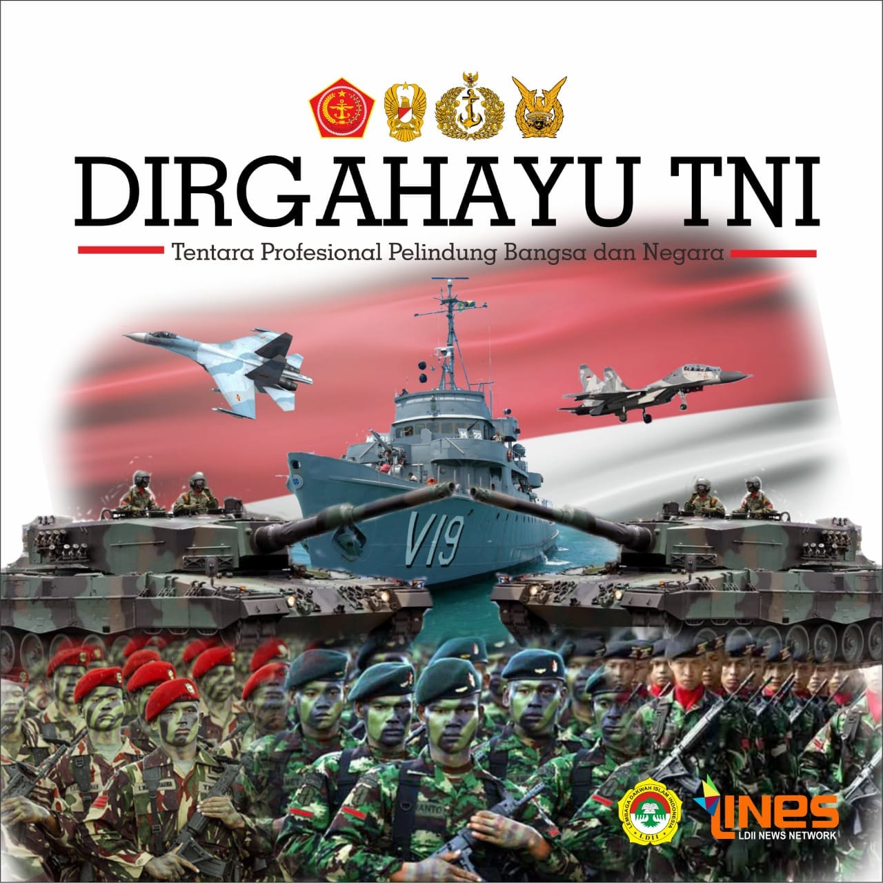 Dirgahayu Tentara Nasional Indonesia Ke-73 : Bersama Rakyat, TNI Kuat - LDII PAMEKASAN | Lembaga ...