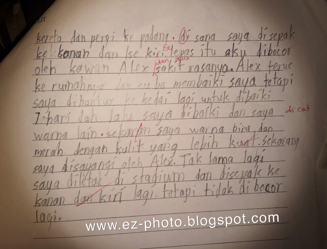 Beautiful Things In Life: Karangan #4 | Aku sebiji bola