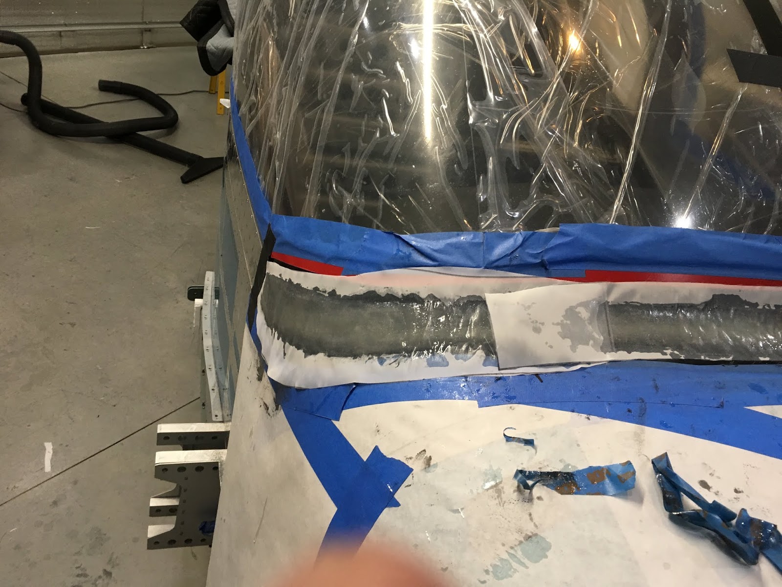 Turner's RV14A Build Blog: Canopy void filler & fiberglass layup