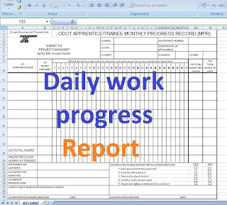 Daily work progress report format - Excel templates - Civil engineering ...