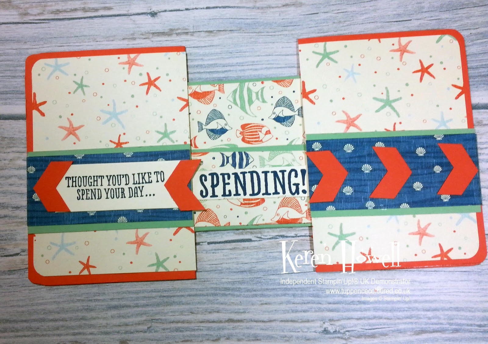 Tuppence Coloured: By the Shore- Double Slider Gift Card Holder