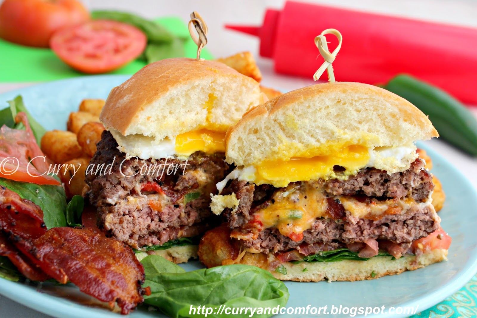 Kitchen Simmer: Grand Slam Stuffed Burger (Bacon, Jalapeno Pimento ...