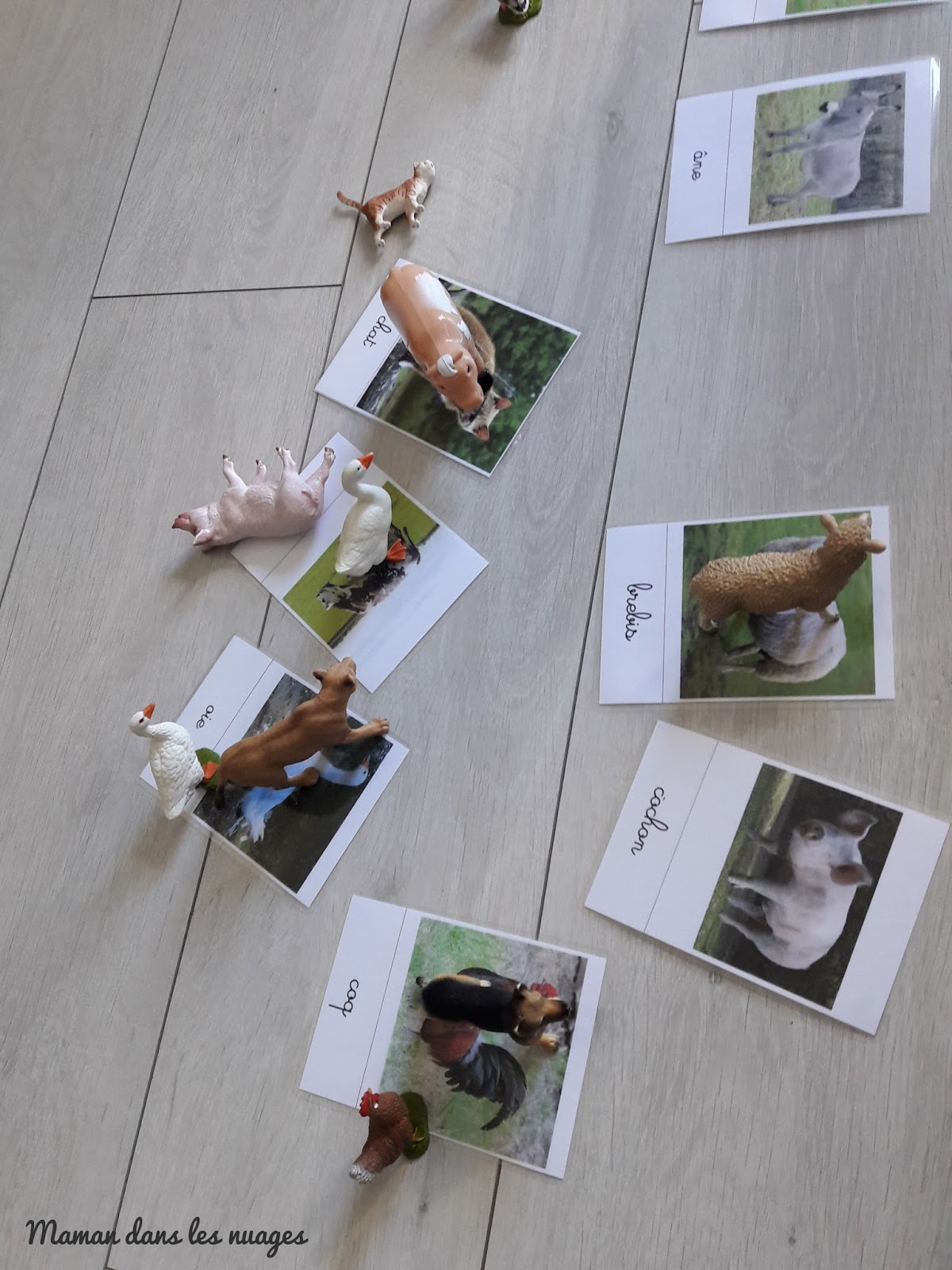 Maman dans les nuages: Cartes de nomenclature des animaux de la ferme ...